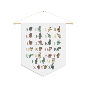 ASL Alphabet, ASL Classroom Decor, Sign Language Gift, ABC Wall Art. - Etsy