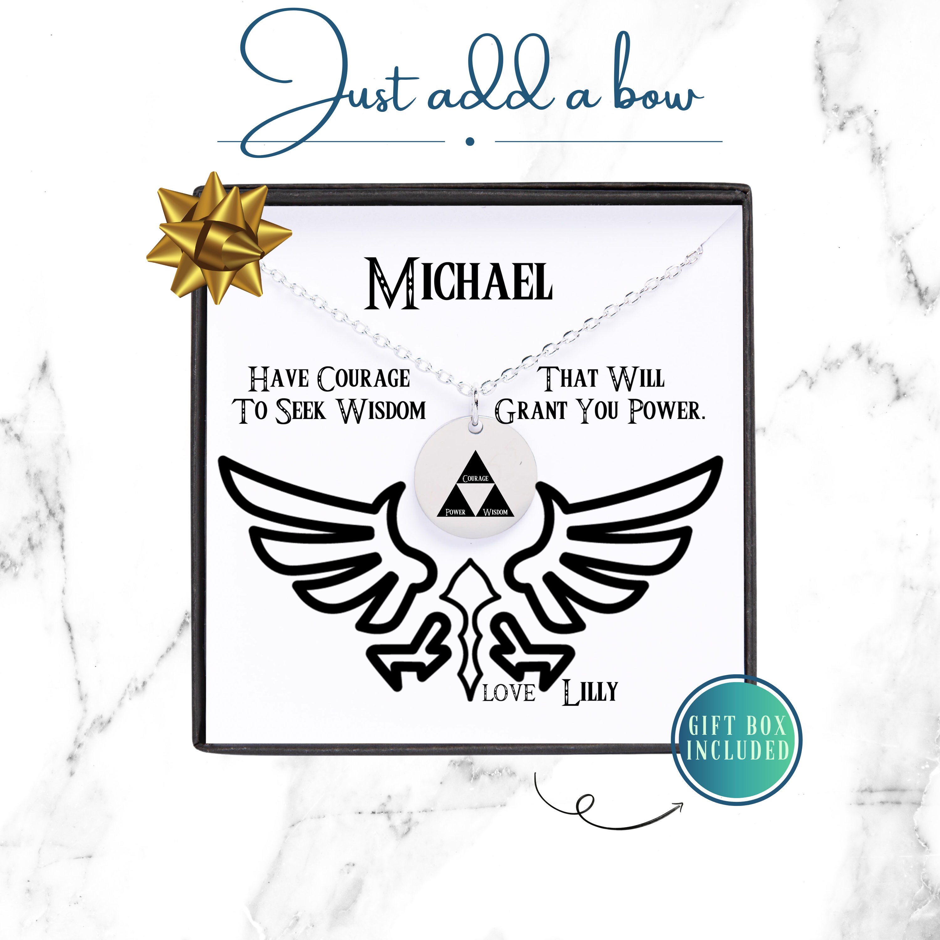 Triforce Necklace, Personalized Ggold Triforce Necklace, Legend of ...