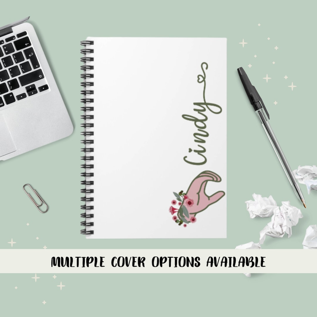 ASL Journal, Spiral Notebook Personalized, ASL Gift - Etsy