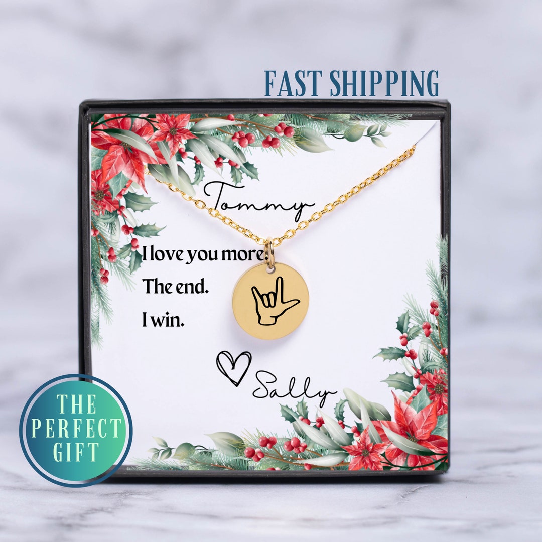 ASL I Love You Necklace ASL Necklace for Women ASL Jewelry - Etsy