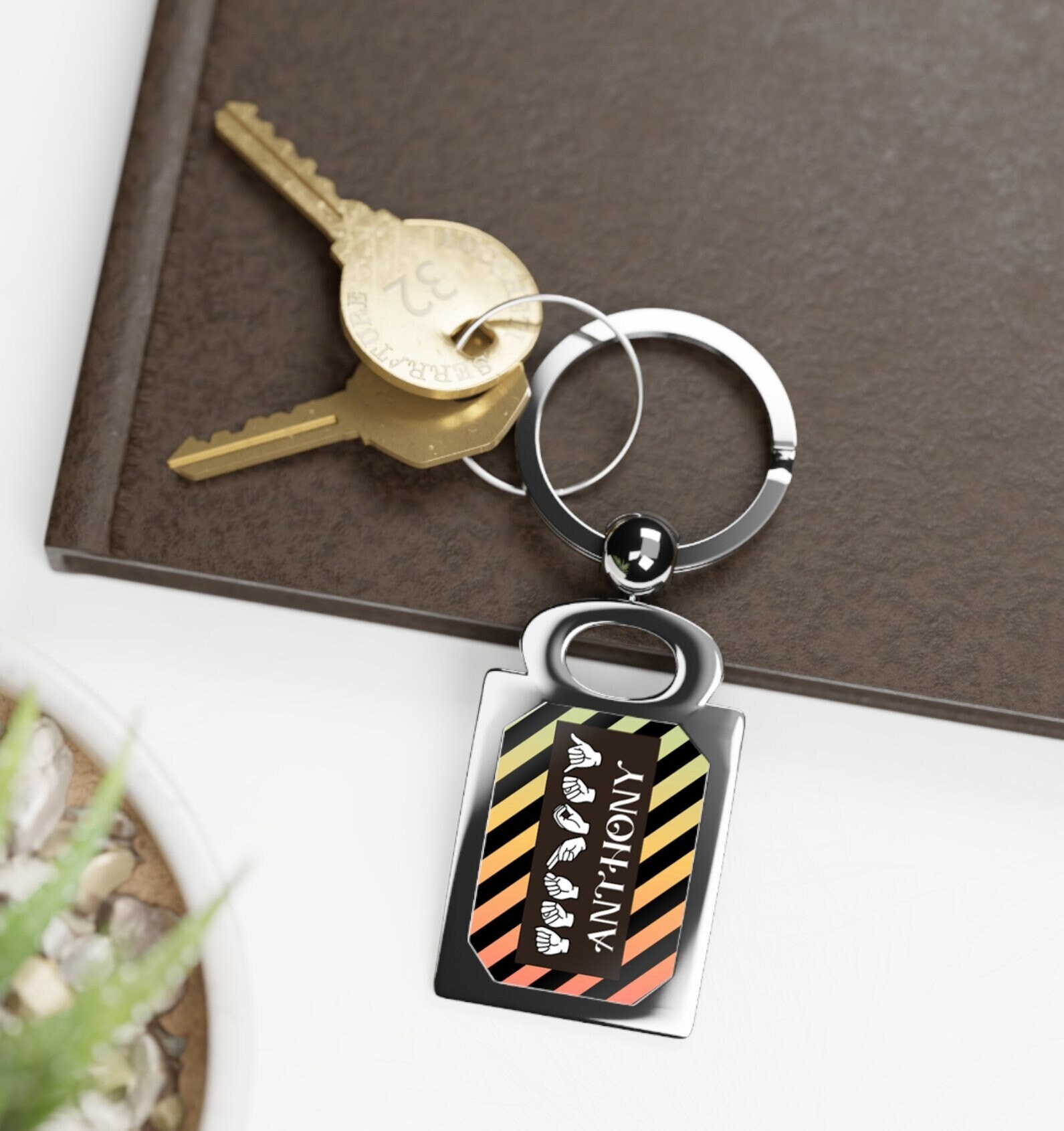 ASL Gift ASL Keychain Sign Language Gifts Keychain Custom - Etsy