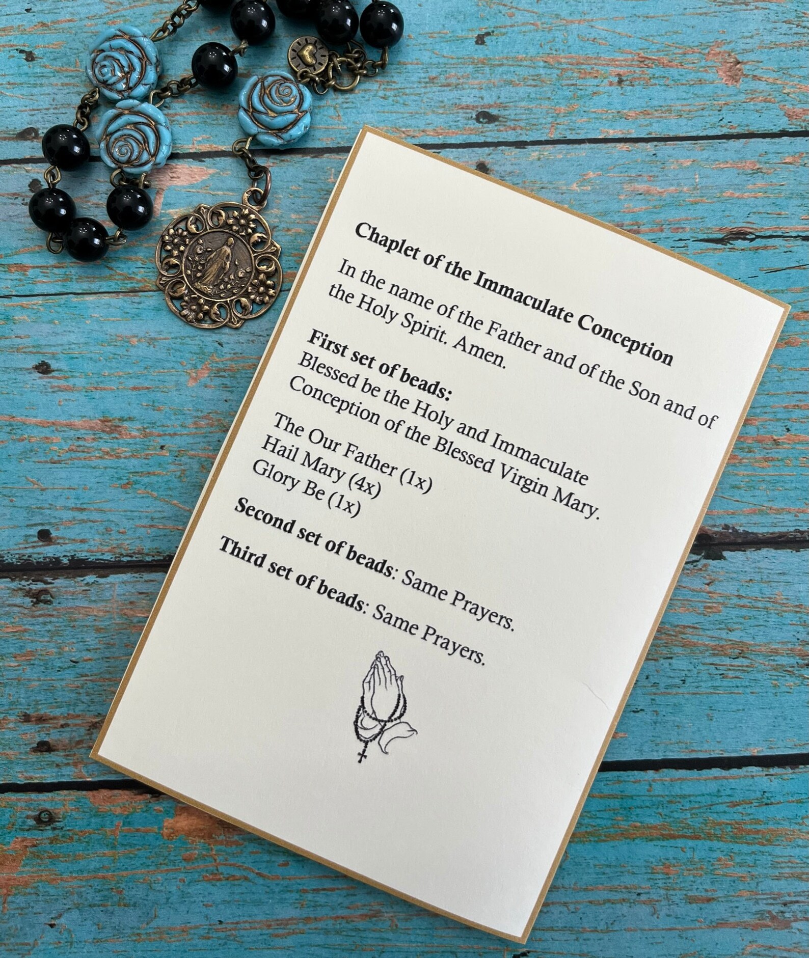 Chaplet of the Immaculate Conception Prayer Card Pdf-instant Download ...