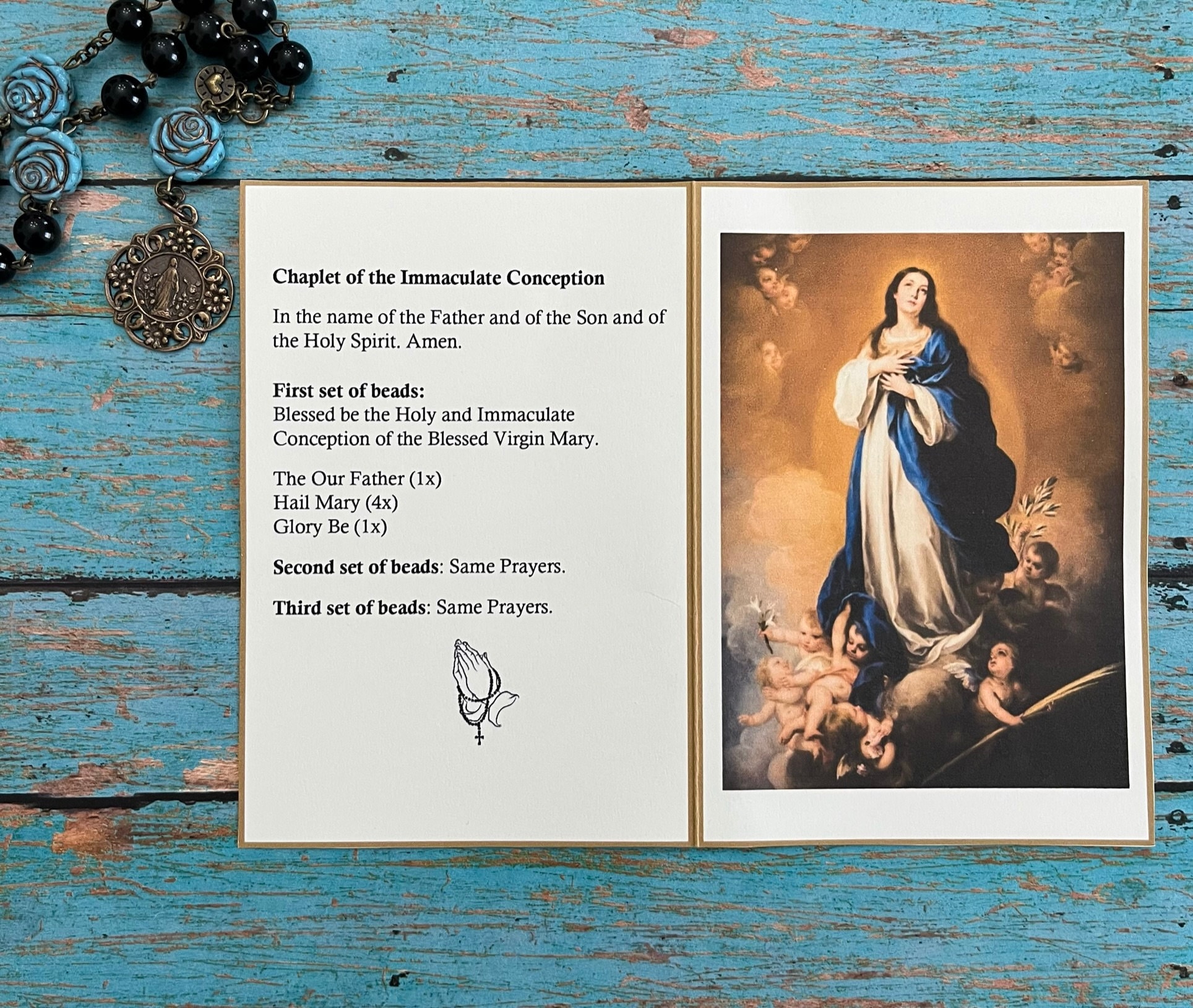 Chaplet of the Immaculate Conception Prayer Card Pdf-instant Download ...