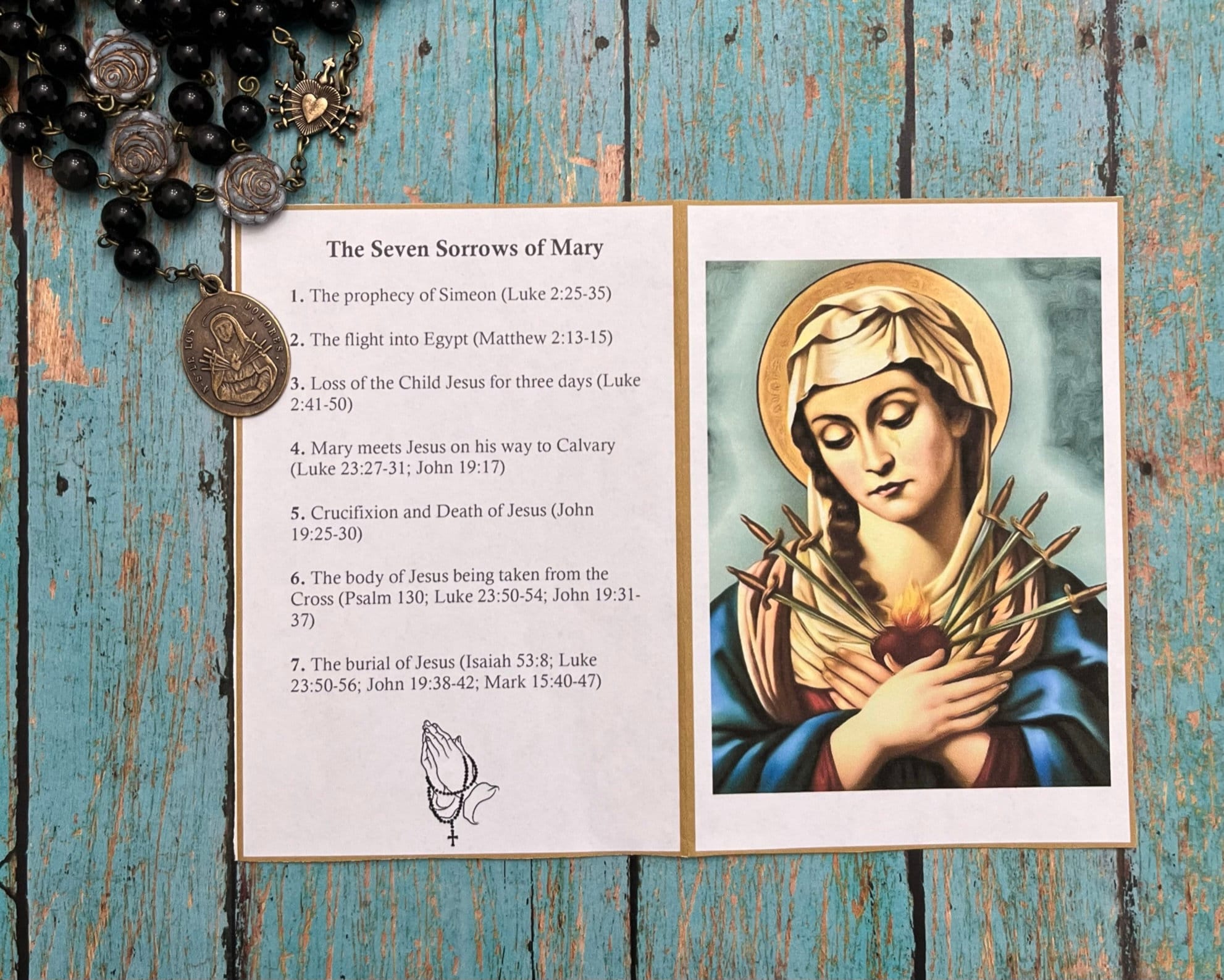 Chaplet of the Seven Sorrows-devotion to Our Lady of the Seven - Etsy