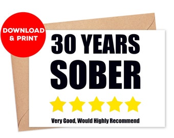30 Years Sober - Etsy
