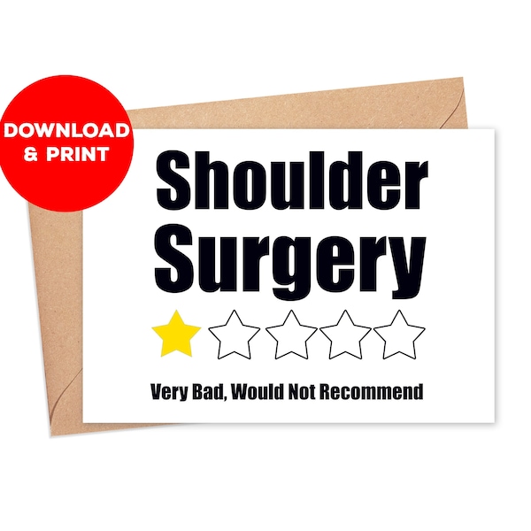 Funny Shoulder Surgery Cards - Etsy