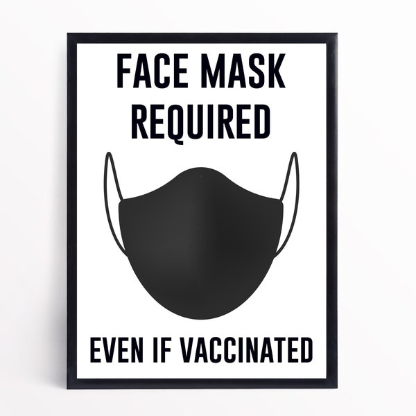 Printable Face Mask Signs - Etsy