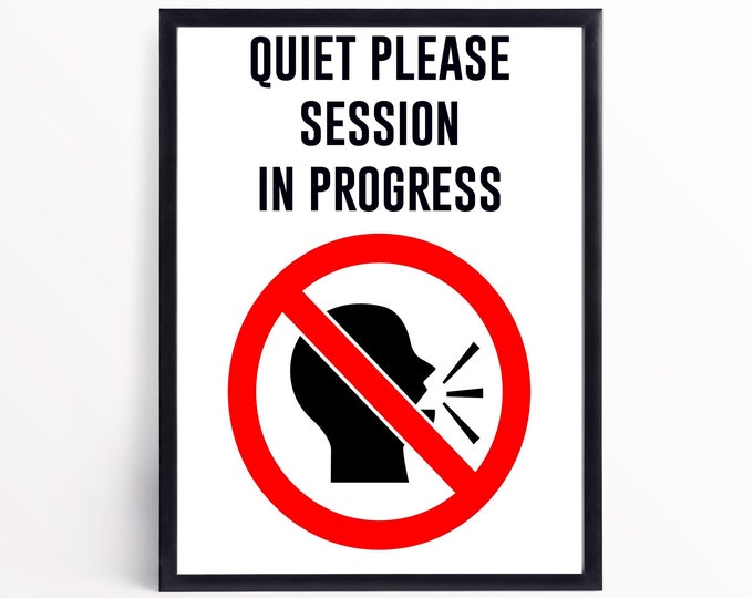 Quiet Please Class in Session, Printable Home Office or School Door ...
