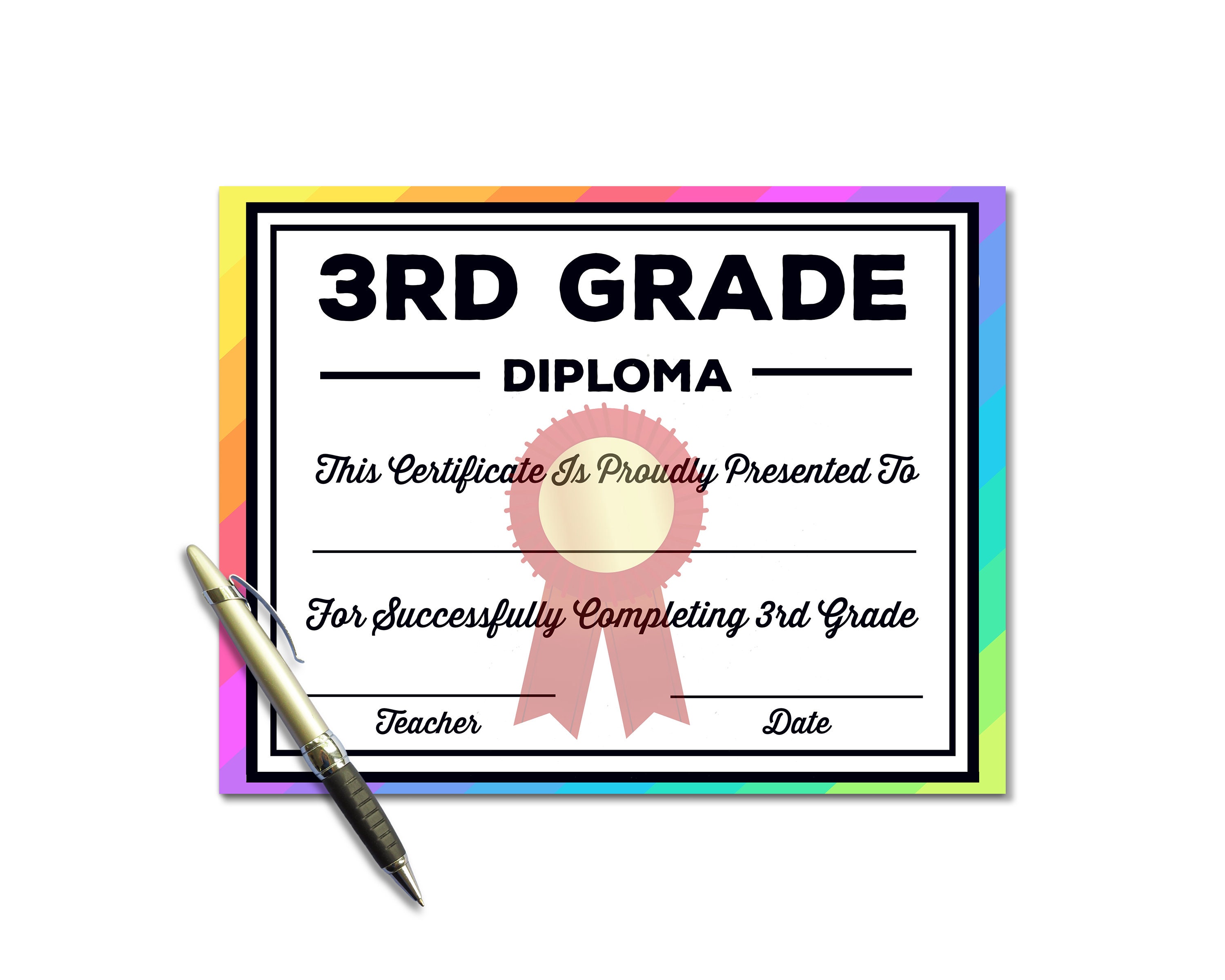 3rd Grade Diploma, 3rd Grade Graduation Diploma, 3rd Grade Certificate ...