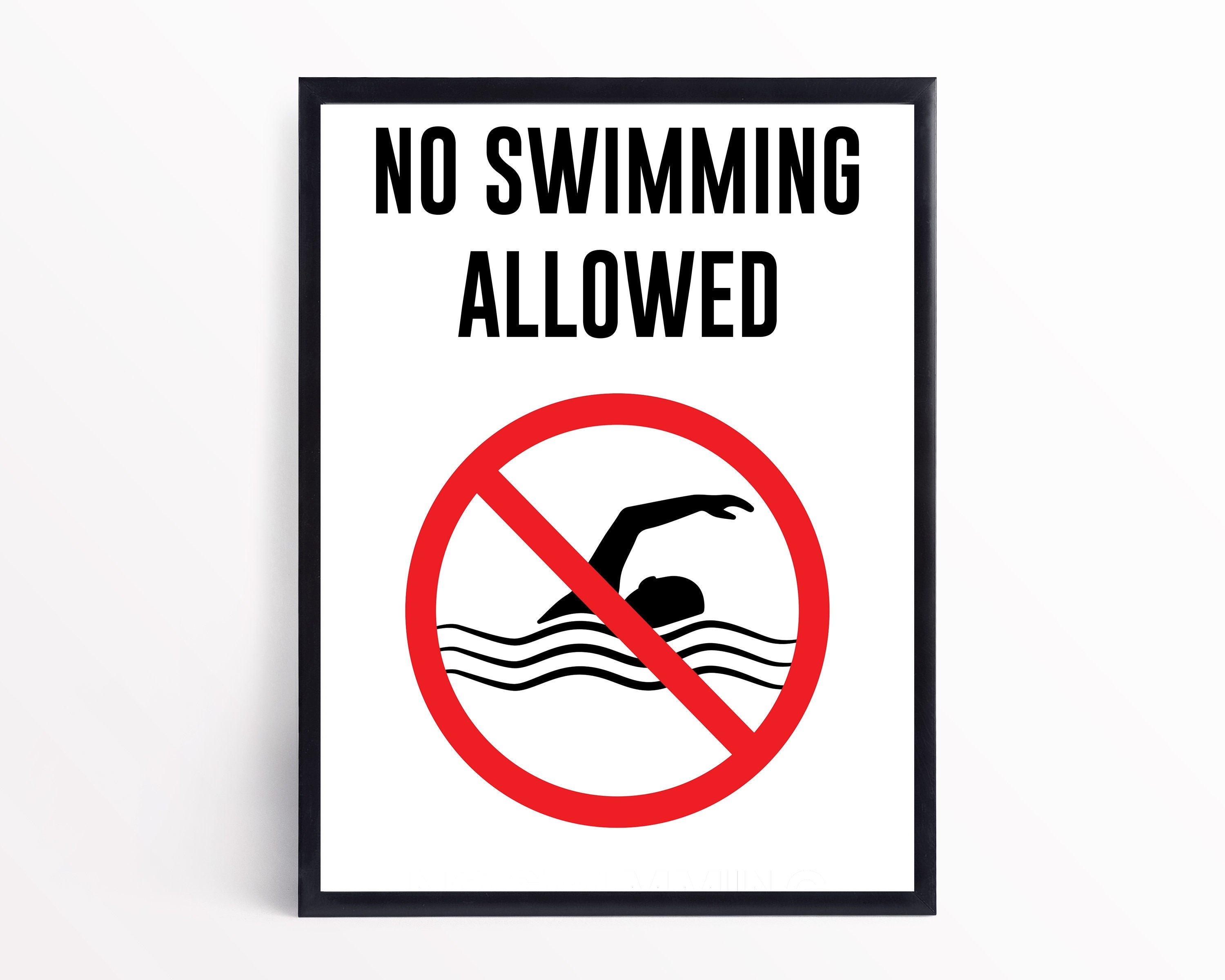 No Swimming, No Swimming Sign, No Swimming Allowed, Swimming Pool Sign ...