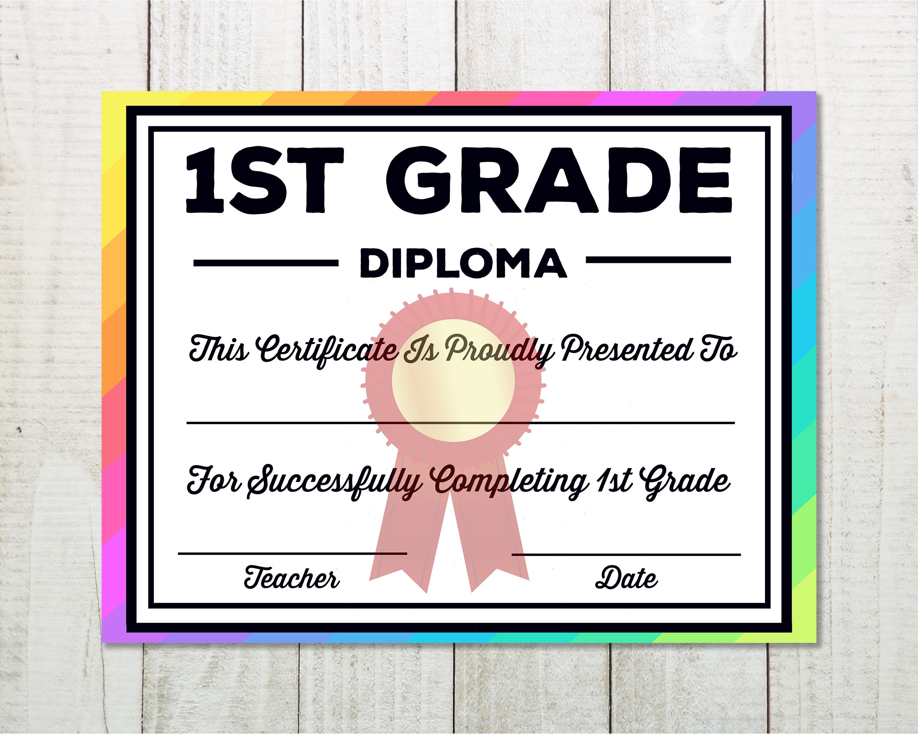 1st Grade Diploma, 1st Grade Graduation Diploma, 1st Grade Certificate ...