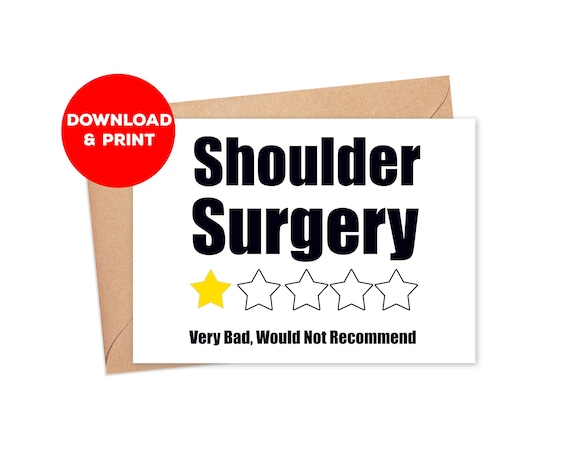 Printable Shoulder Surgery Card / Shoulder Surgery Card / - Etsy