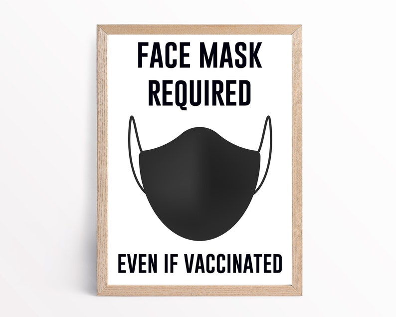 Printable Face Mask Required Sign, Face Mask Sign, Face Mask Sign for ...