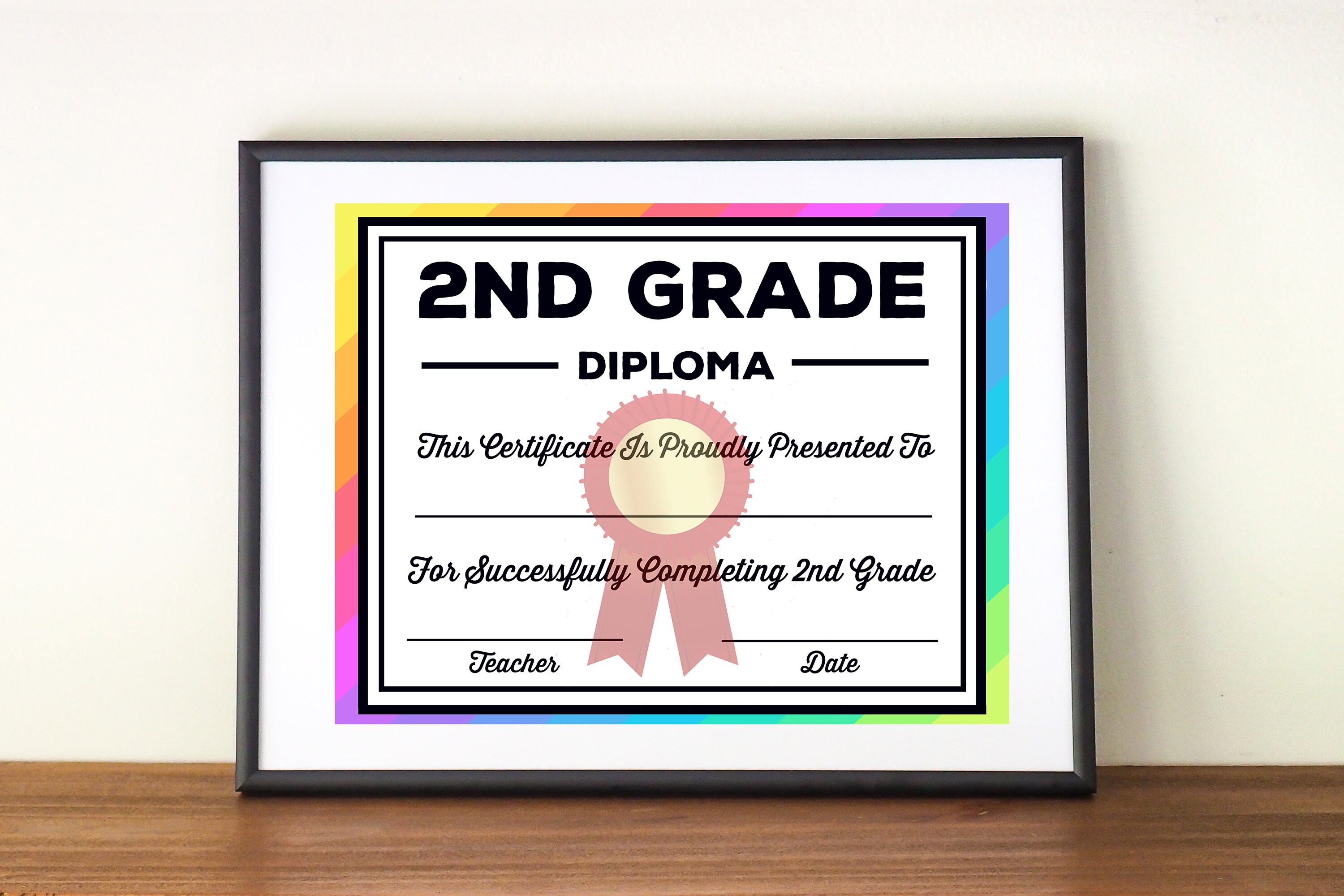 2nd Grade Diploma 2nd Grade Graduation Diploma 2nd Grade - Etsy