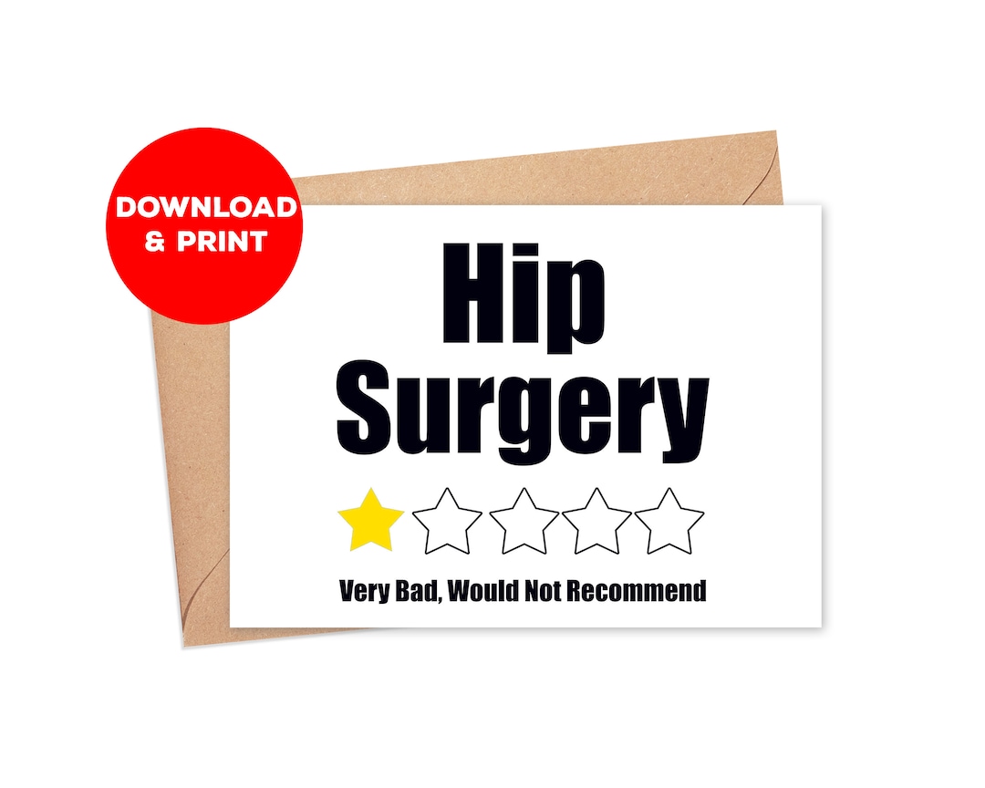 Hip Surgery Card / Hip Replacement Card / Surgery Card Funny / Hip ...