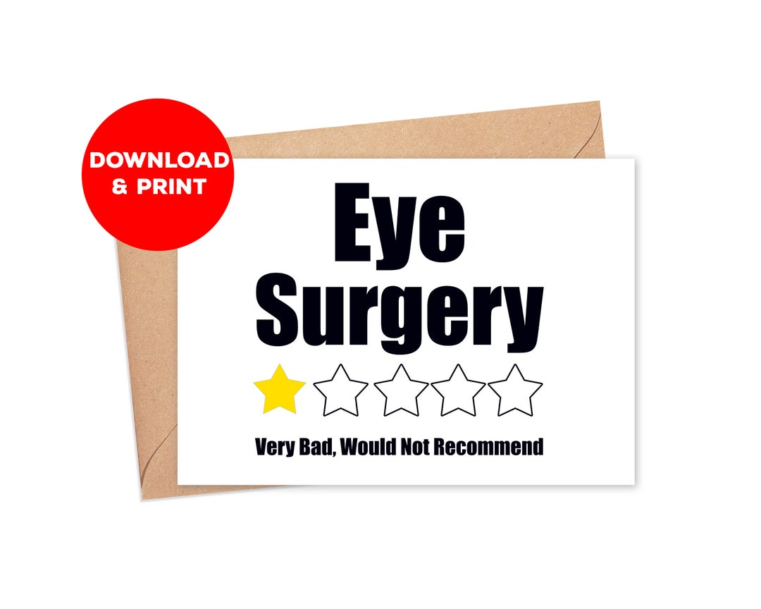Printable Eye Surgery Card / Eye Surgery Card / Eye Surgery Gift / Get ...