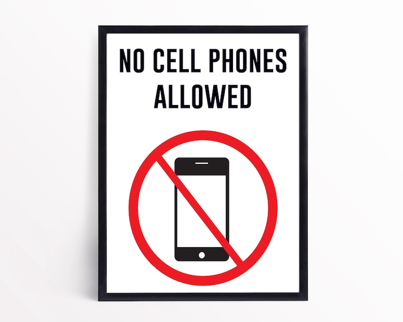 Printable No Cell Phones Allowed Sign, No Cell Phone Sign, No Cell ...