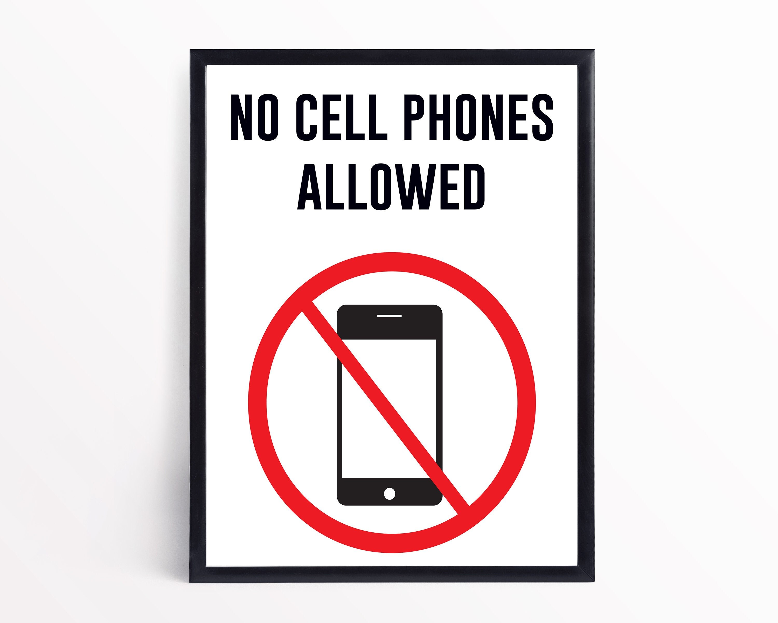 Printable No Cell Phones Allowed Sign No Cell Phone Sign No Cell