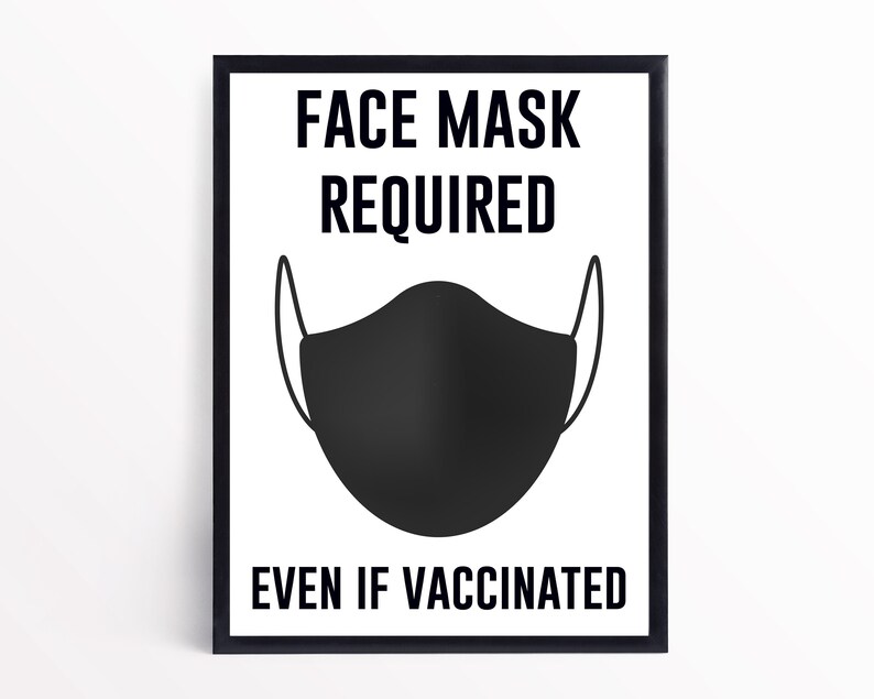 Printable Face Mask Required Sign, Face Mask Sign, Face Mask Sign for ...