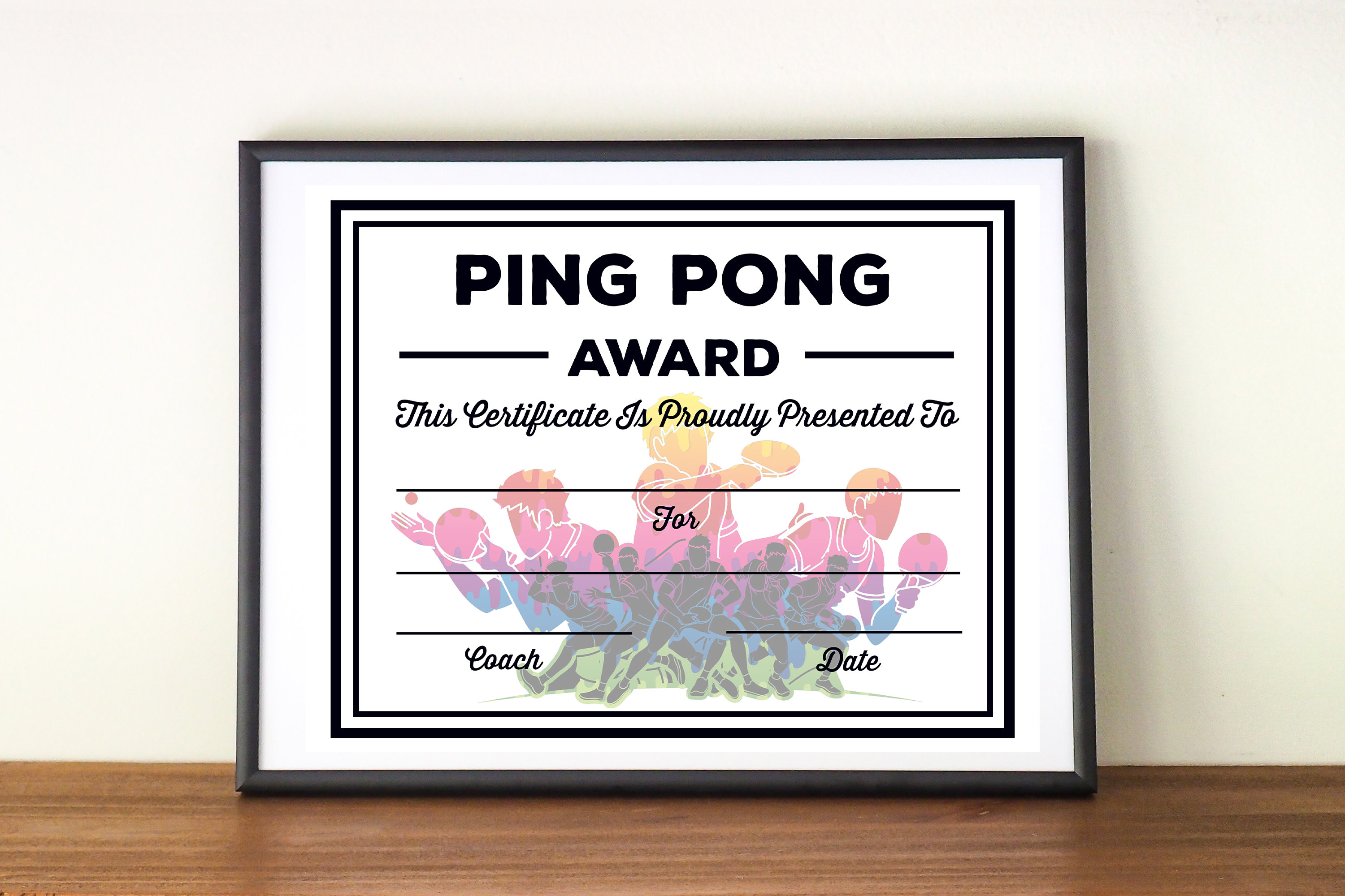 Ping Pong Certificate Instant Download / Ping Pong Award / Ping Pong ...