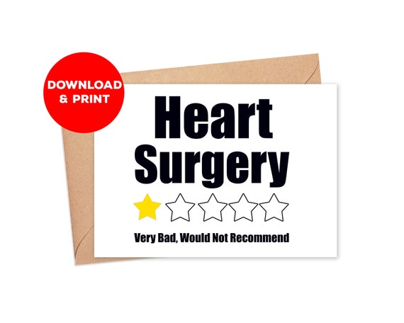 Printable Heart Surgery Card / Heart Surgery Card / Heart - Etsy Australia