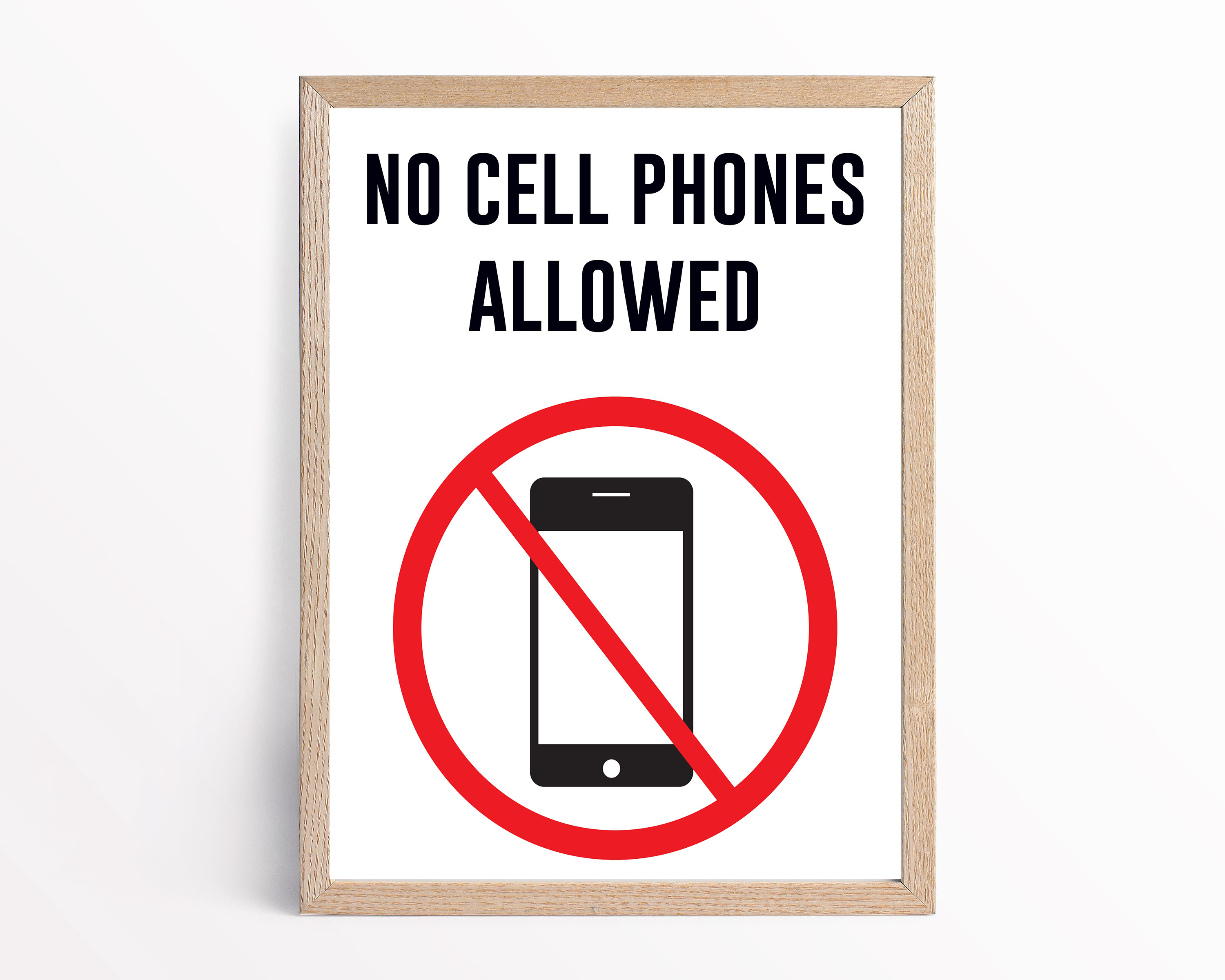 Printable No Cell Phones Allowed Sign, No Cell Phone Sign, No Cell ...