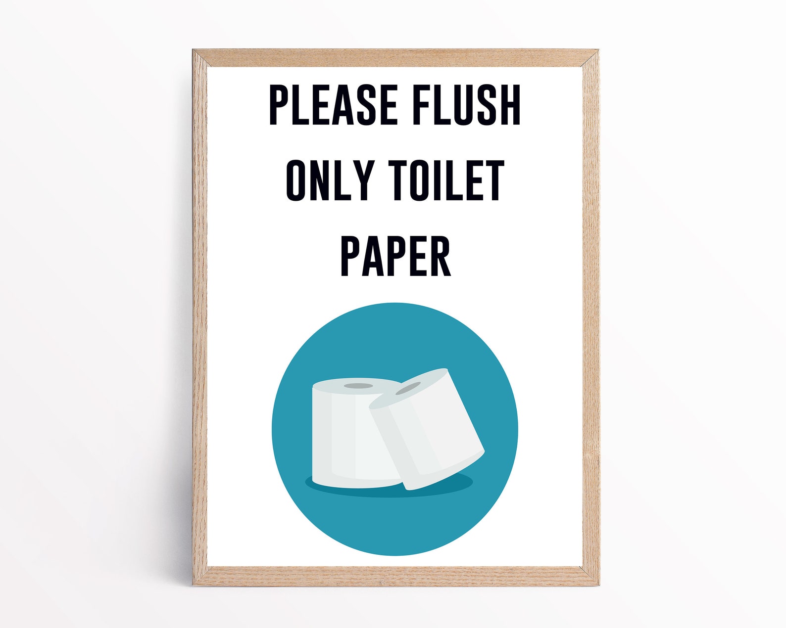 Flush Only Toilet Paper Sign, Only Toilet Paper Sign, Bathroom Sign ...