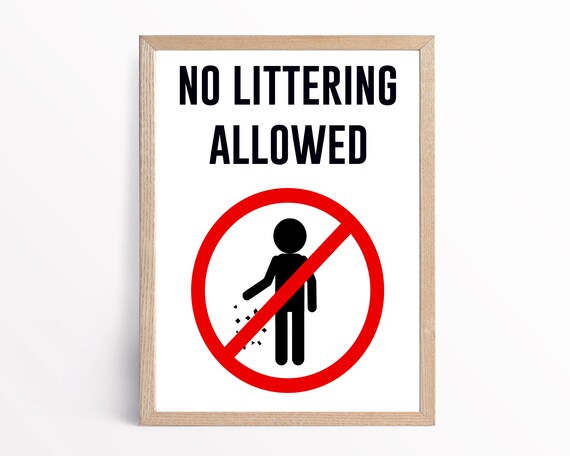 No Littering Sign