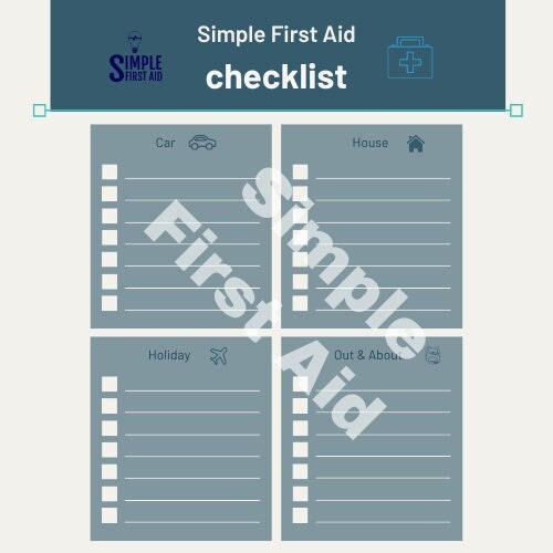 Printable First Aid Kit Checklist Inventory Emergency Kit Template ...