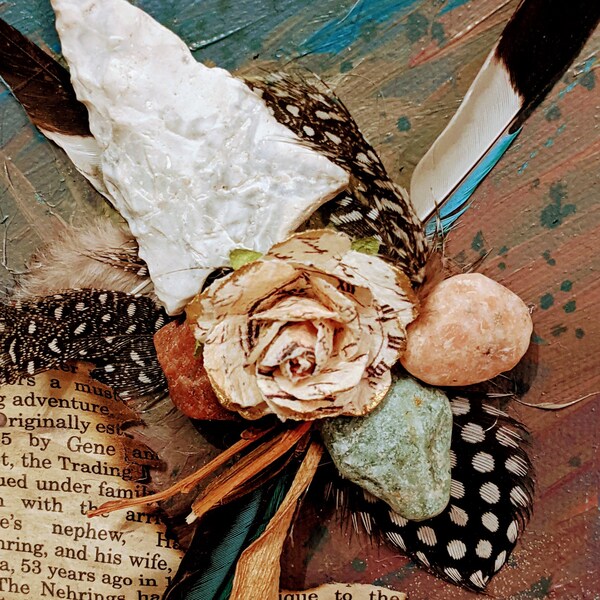 Mixed Media Rose - Etsy