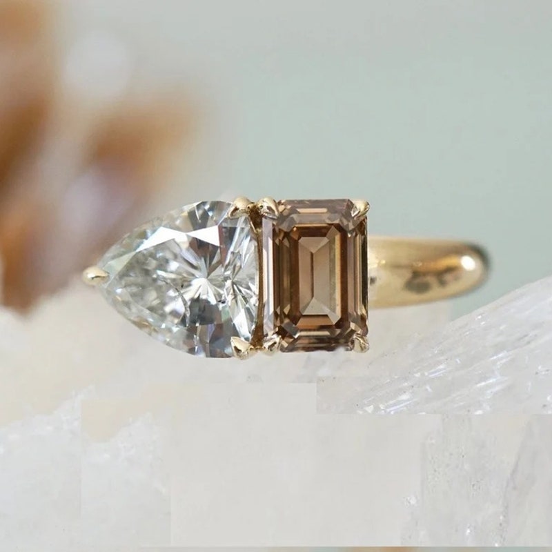 Two Stone Engagement - Etsy