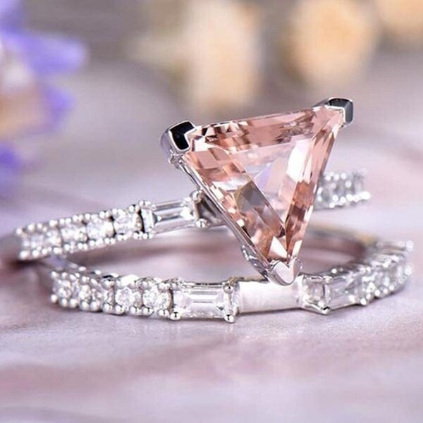 Gemstone Ring Set - Etsy