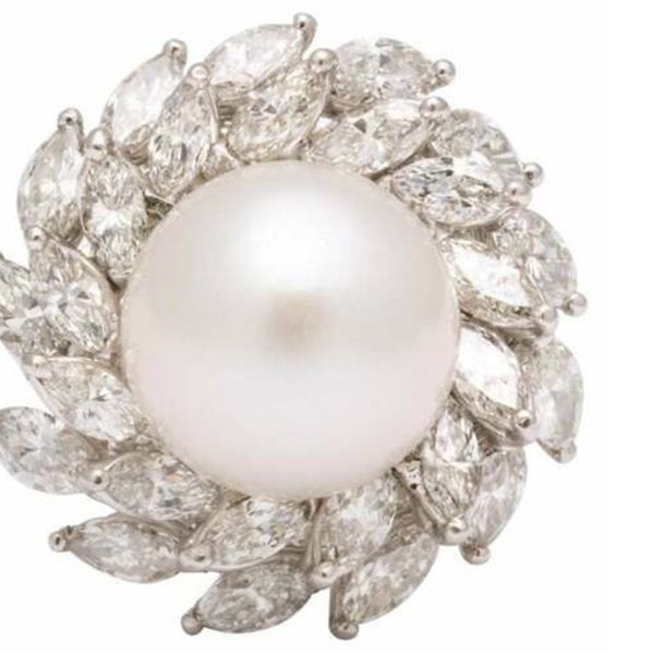 Round Pearl Ring - Etsy