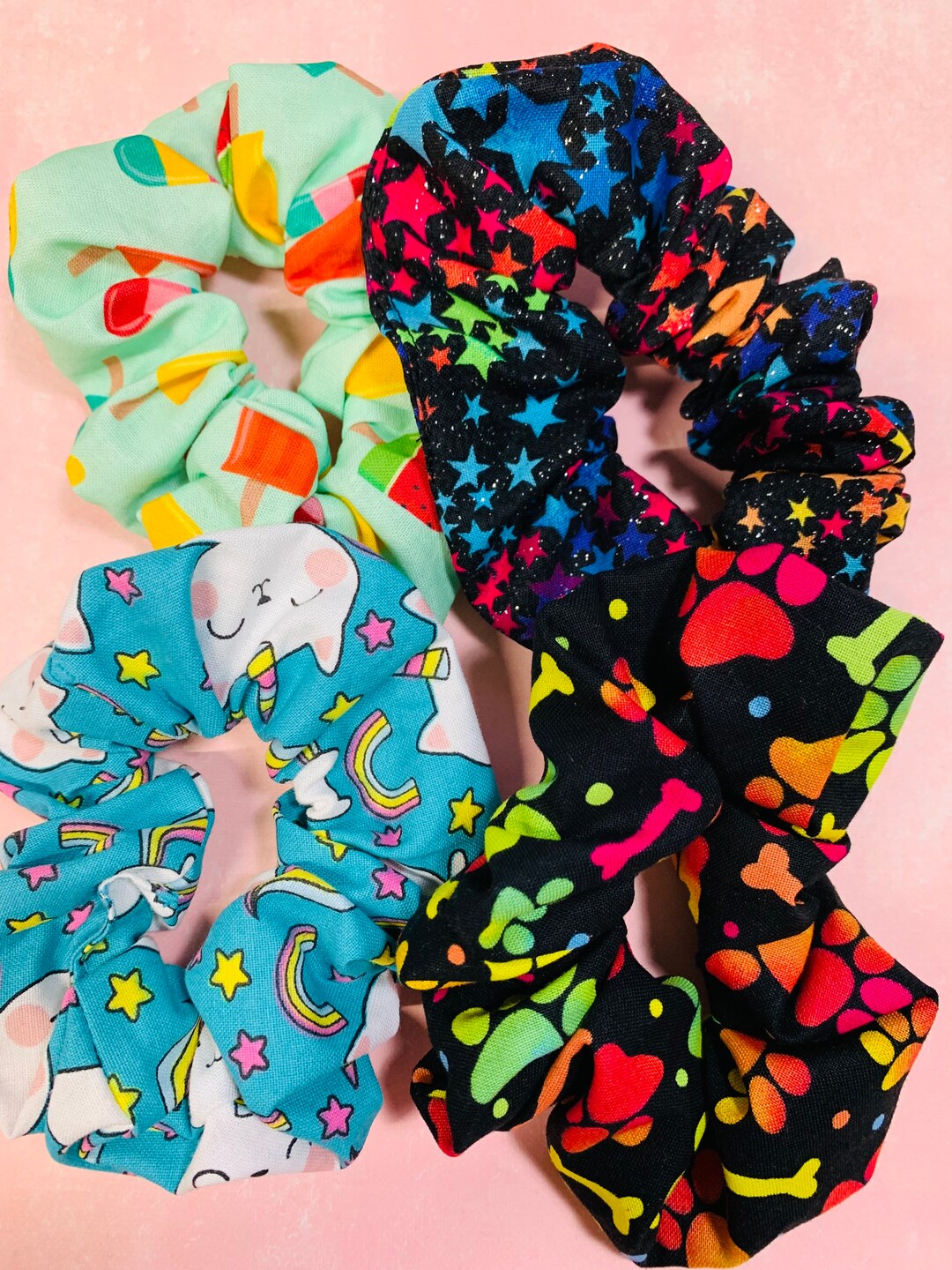 Scrunchie Cat Unicorn Scrunch Paw Print Scrunch - Etsy