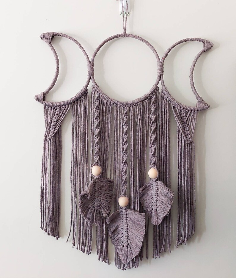 LUNA Triple Moon Dreamcatcher Macrame Dreamcatcher Boho Wall Art ...