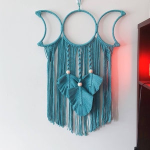 LUNA Triple Moon Dreamcatcher Macrame Dreamcatcher Boho | Etsy