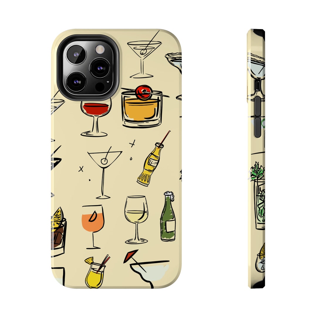 Martini Cocktails iPhone Case: Drinks With Friends Graphic Design ...