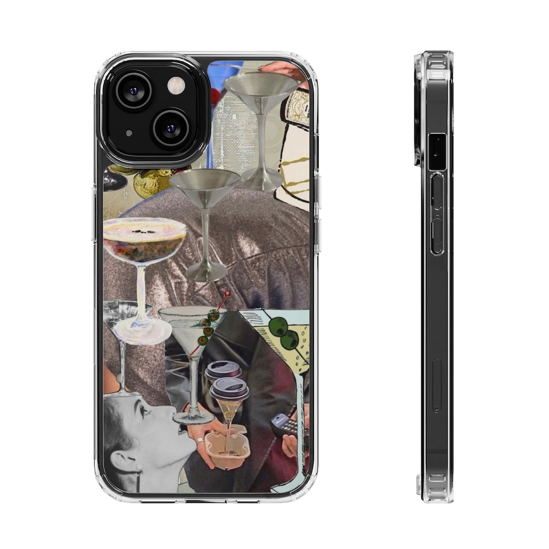 Martini Espresso Cocktail Glass Phone Case Collage iPhone Case - Etsy