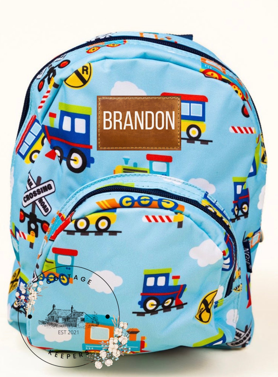 Personalized Train Backpack for Little Boys, Custom Toddler Backpack ...