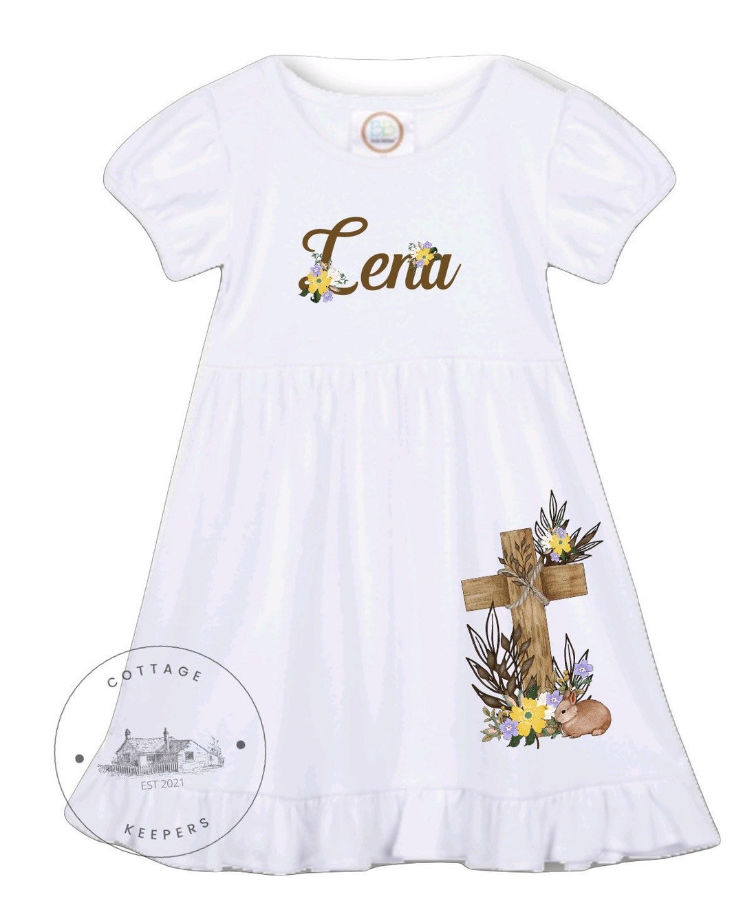 Personalized Girls Easter Dress, Religious Easter Dress, Little Girls ...