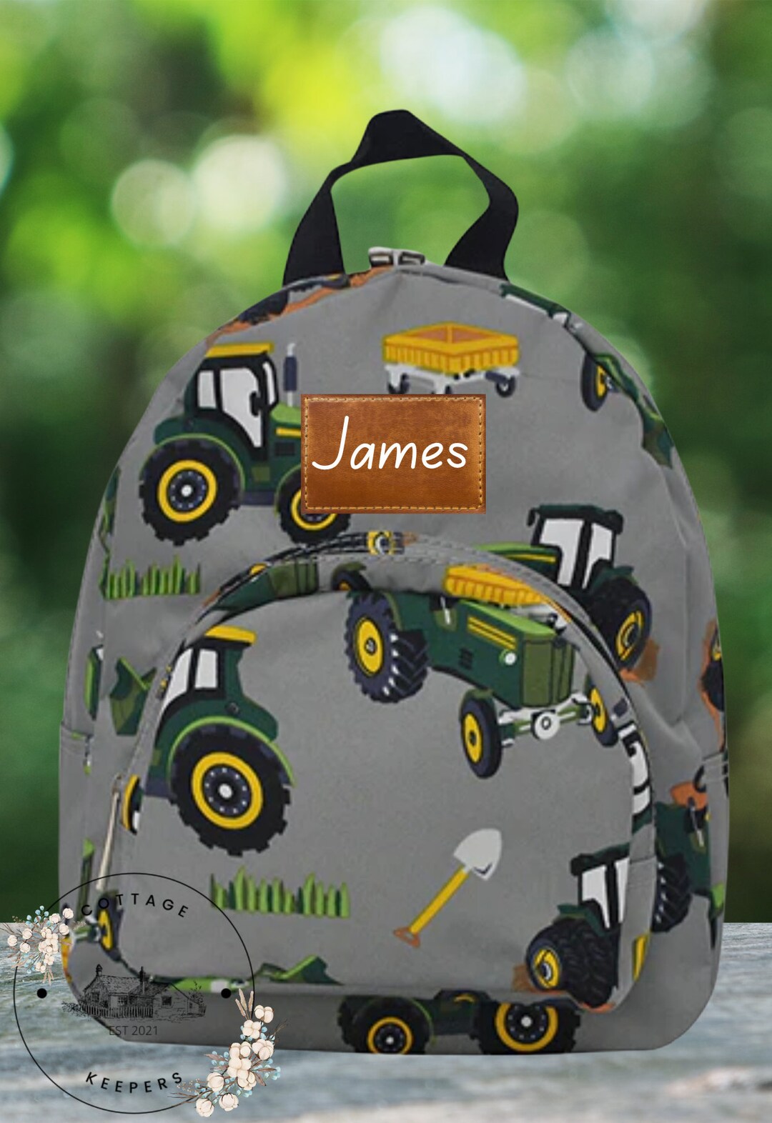 Personalized Tractor Backpack for Boys, Custom Kids Backpack, Tractor ...