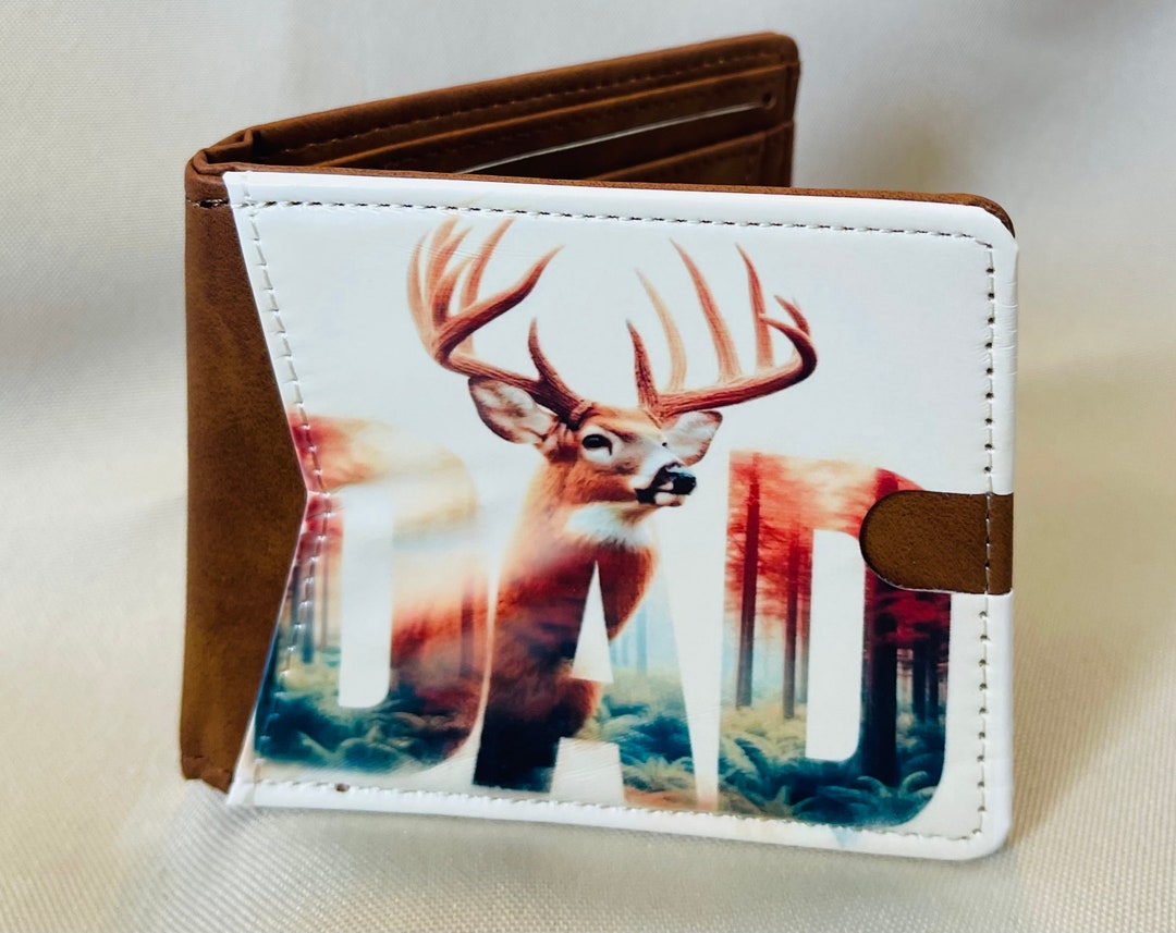 Deer Hunting Dad Wallet, Wallet for Men, Bi-fold Wallet for Men, Dad ...