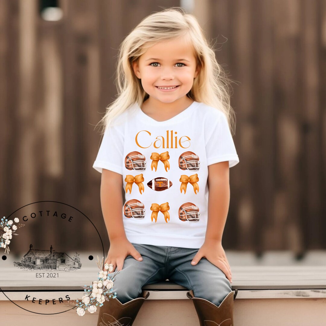 College Football Team Shirt for Girls, Football Season, Custom Little ...