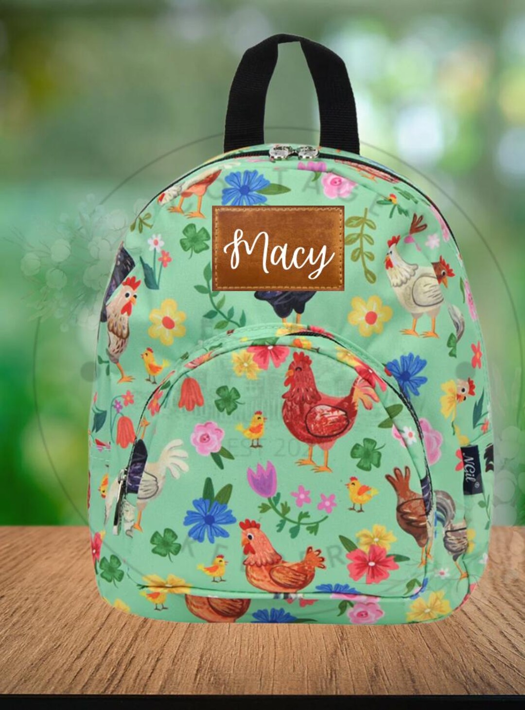 Personalized Girly Chicken Small Backpack for Kids, Custom Toddler ...