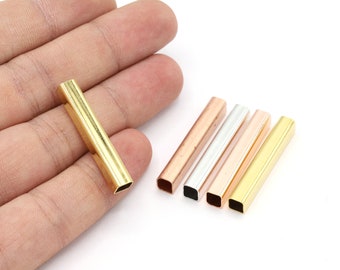 10x10x25mm Raw Copper Square Tubes , Tube Beads , Tubes RAW232 - Etsy