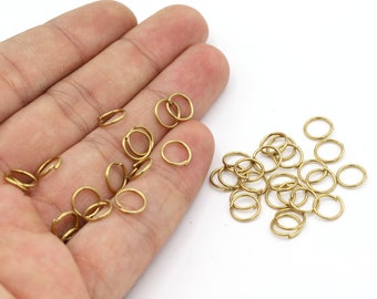 Brass Open Jump Rings 1.2x8mm Raw Brass Open Jump Rings 8x8x1,2mm Not ...