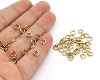 Brass 4x25 Jump Rings Brass Open Jump Rings Raw Brass Jump - Etsy