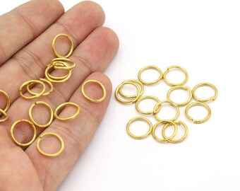 Brass Open Jump Rings 6x5x0.8mm Raw Brass Open Jump Rings Not Soldered ...