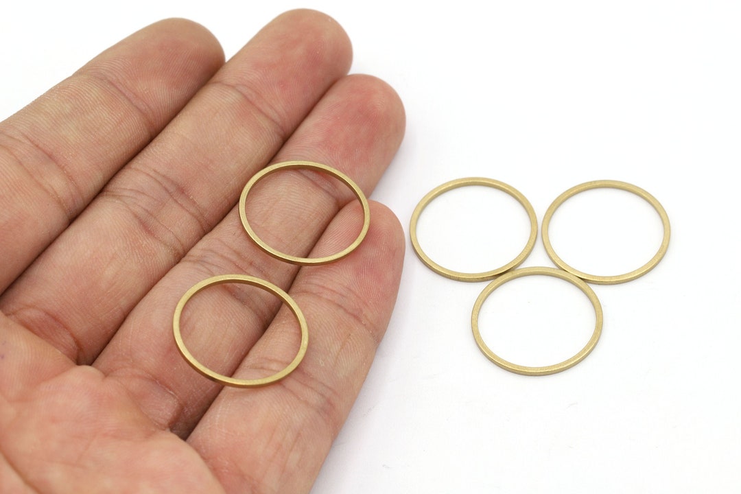 20mm Raw Brass Closed Ring, Circle Ring, Circle, Round Hoop, Raw Brass ...