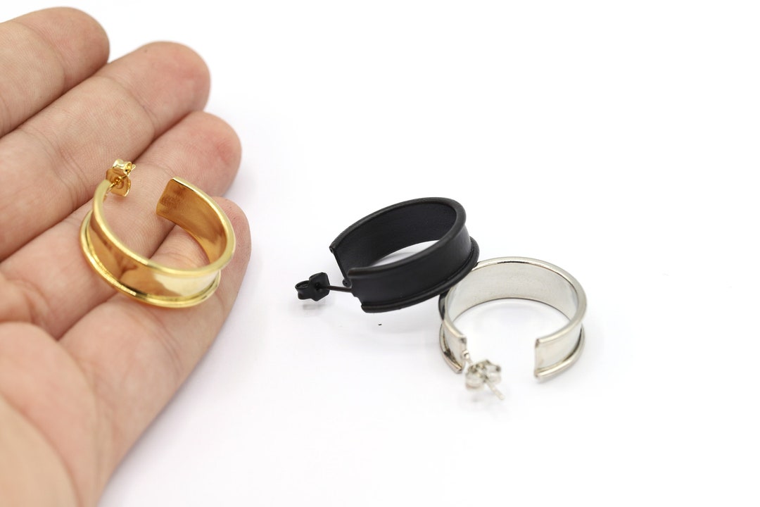 8x25mm 24 K Shiny Gold Plated, Rhodium Plated, Black Plated Cuff ...